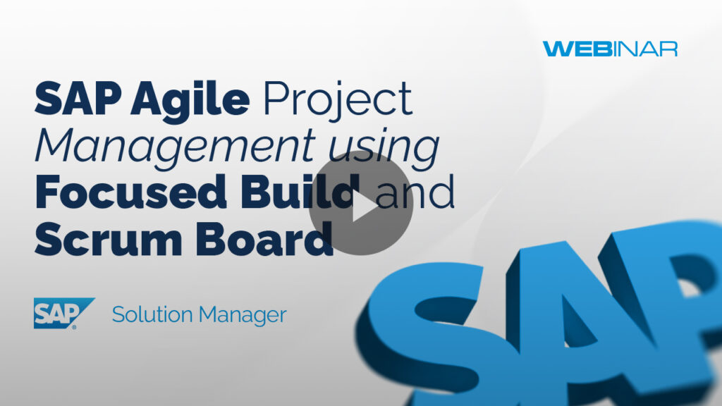 SAP Agile Project Management Focused Build & Scrum Board - CoreALM