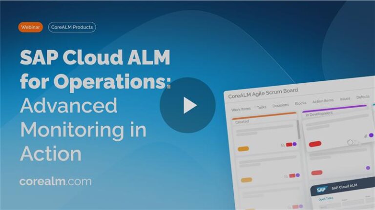 SAP Cloud ALM - CoreALM